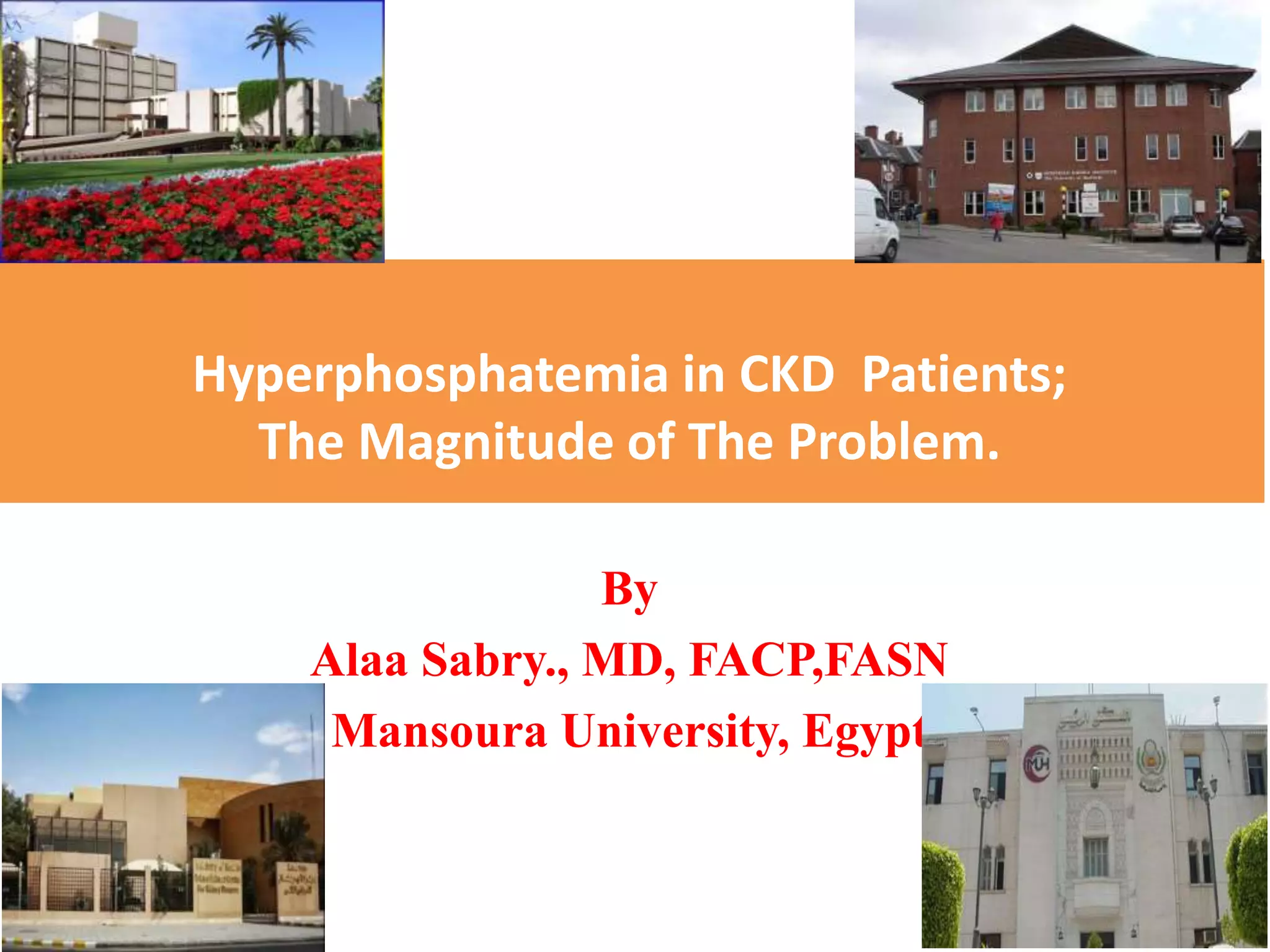 Hyperphosphatemia in CKD patients; The Magnitude of The Problem - Prof. Alaa Sabry | PPT