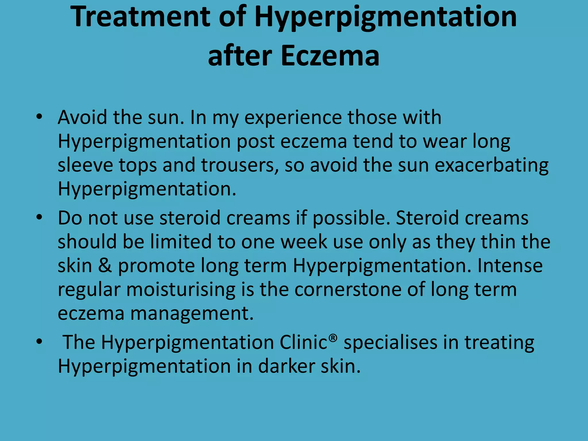 Hyperpigmentation post eczema | PPTX