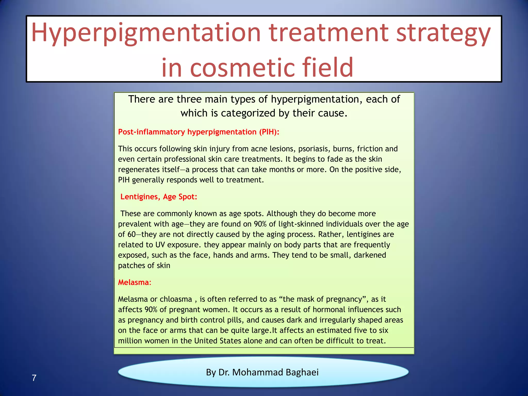 a brief review of Hyperpigmentation treatment strategy in cosmetic ...