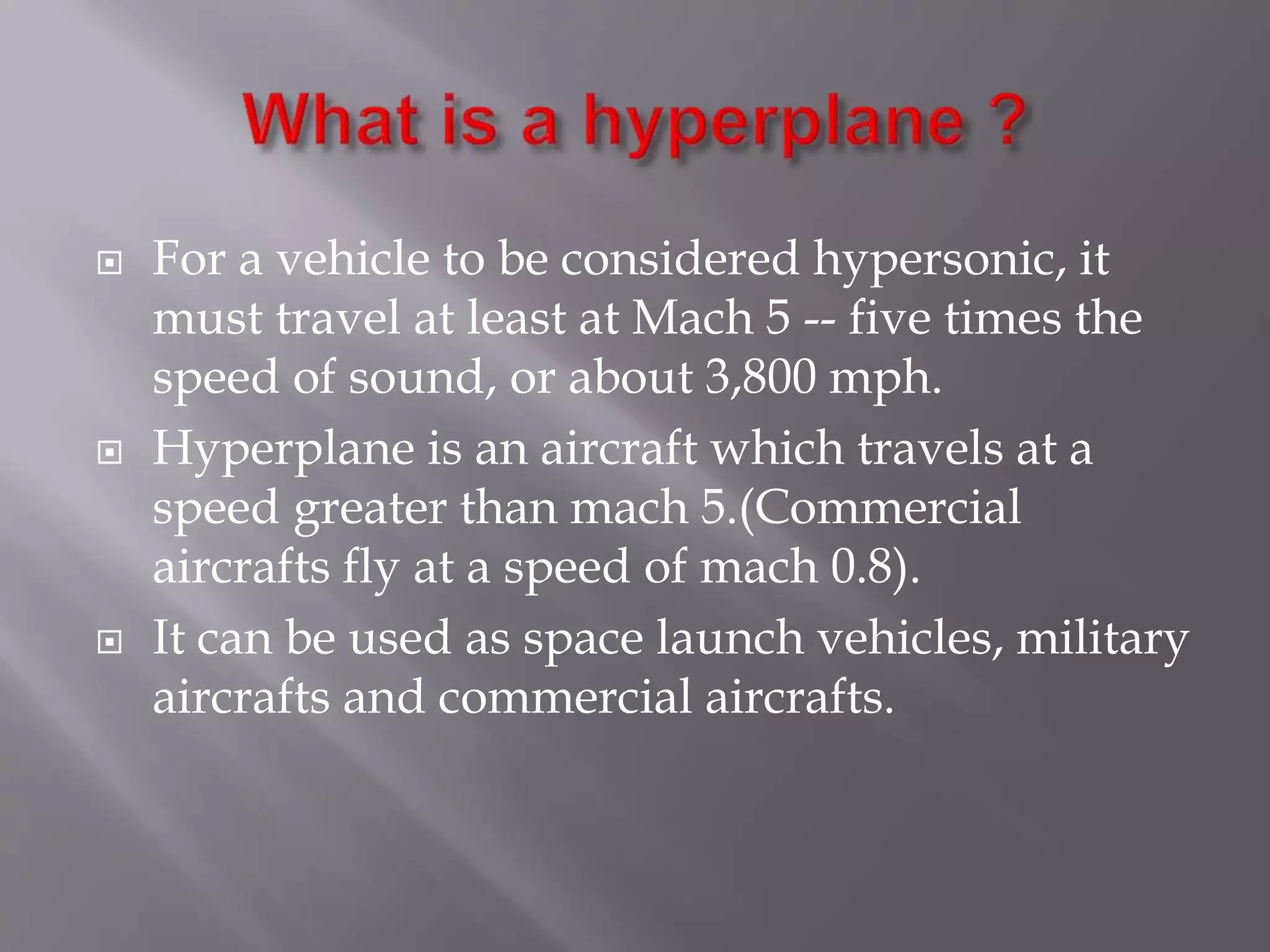 Hyperplane (Aerospace) | PPTX