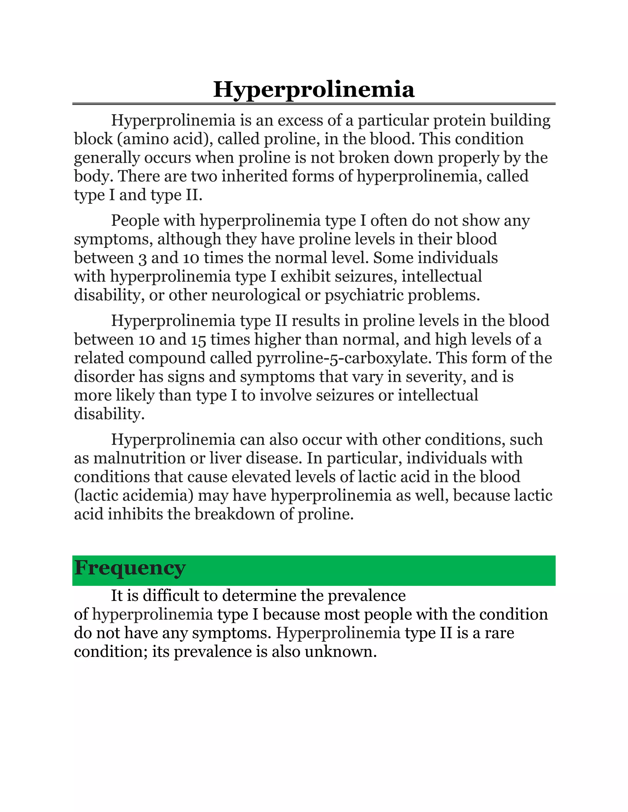 Hyperprolinemia | HEALTH CONDITIONS DELHI INDIA CHANDIGARH | Content ...