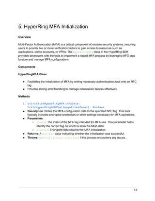 HyperRing SDK Documentation: Advanced NFC and Multi-Factor Authentication Integration for Mobile ...
