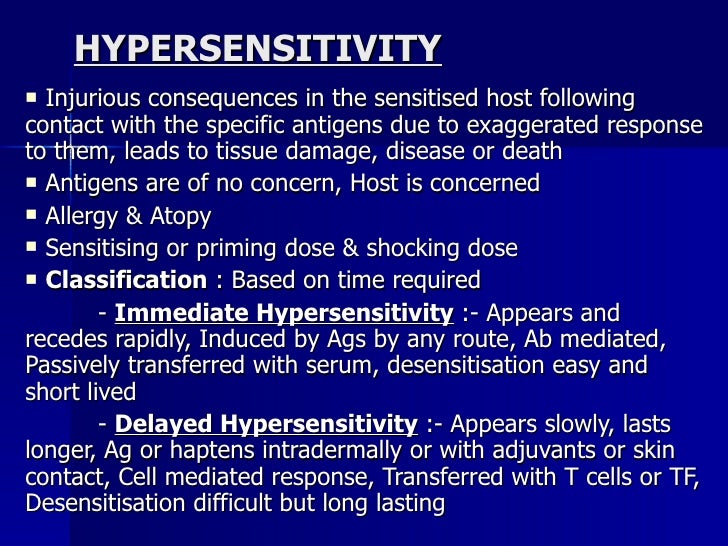 Hypersensitivity
