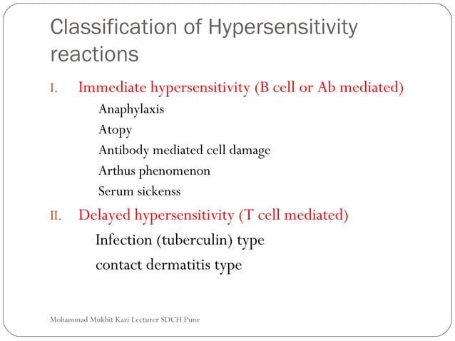 Hypersensitivity | PPT | Allergies | Diseases and Conditions