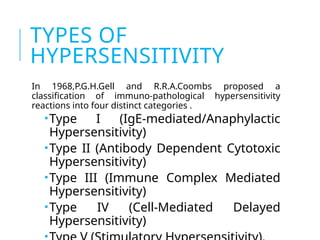 hypersensitivity reaction , type and future | PPTX