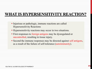 Drug induced Hypersensitivity reactions Presentation by Supriya SUCP | PPTX