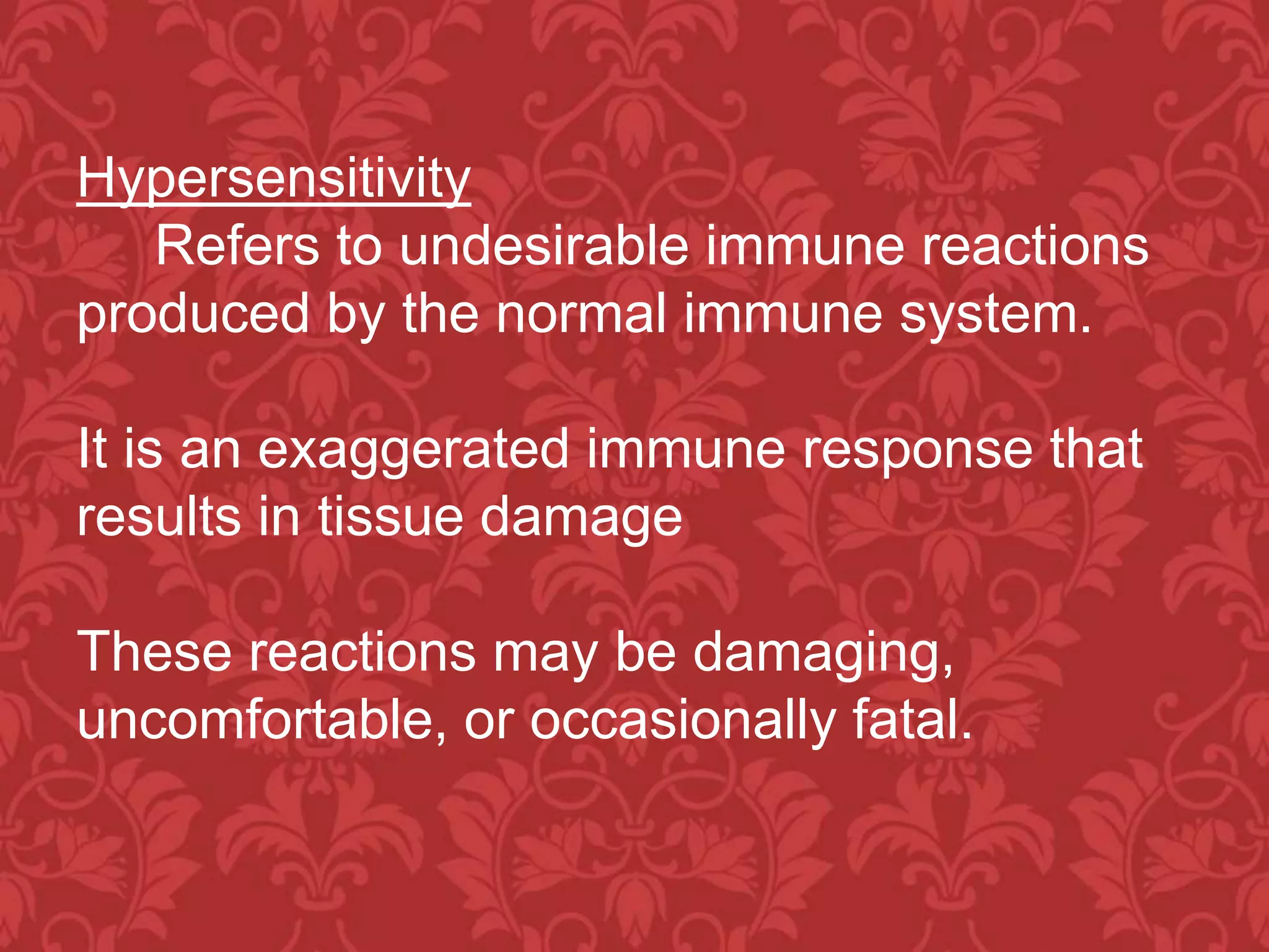 Hypersensitivity and its types ( type 1 anaphylaxis, type 2, Type 3 ...