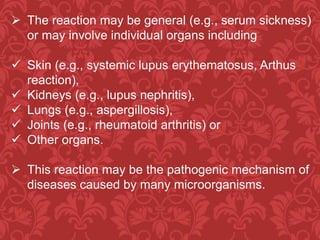 Hypersensitivity and its types ( type 1 anaphylaxis, type 2, Type 3 ...