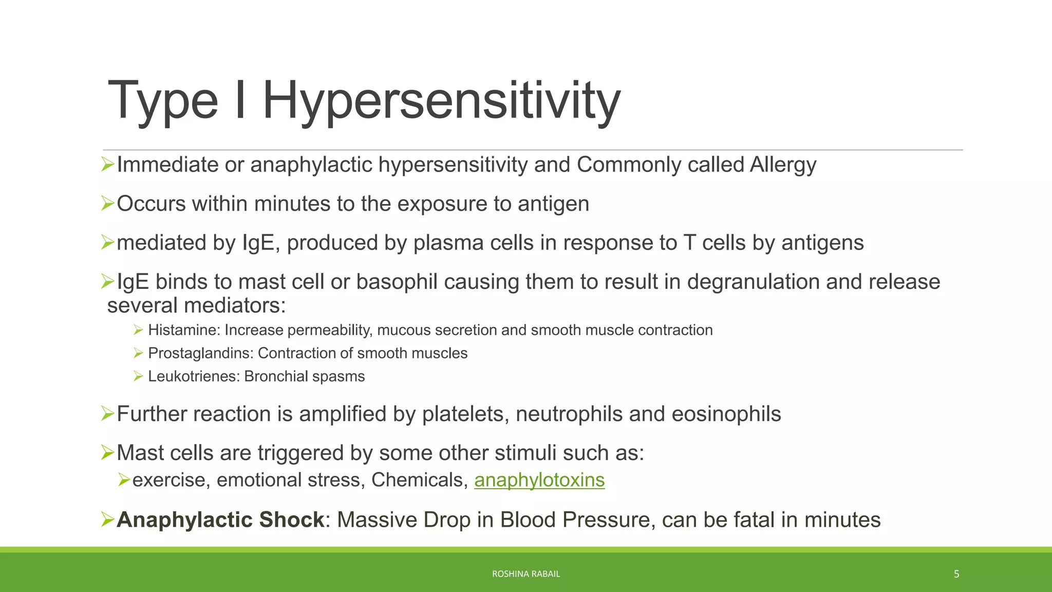 Hypersensitivity allergy reactions | PPSX