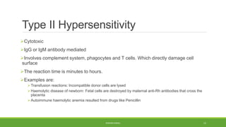 Hypersensitivity allergy reactions | PPSX