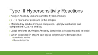 Hypersensitivity allergy reactions | PPSX