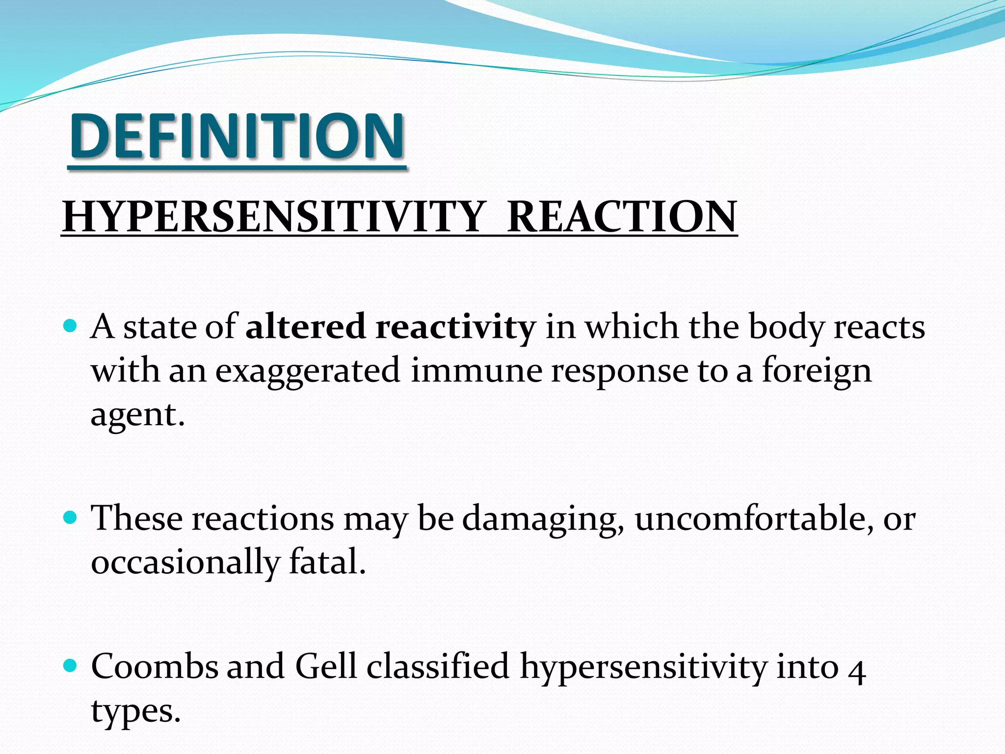 Hypersensitivity Reactions with an Overview on Anaphylaxis | PPTX