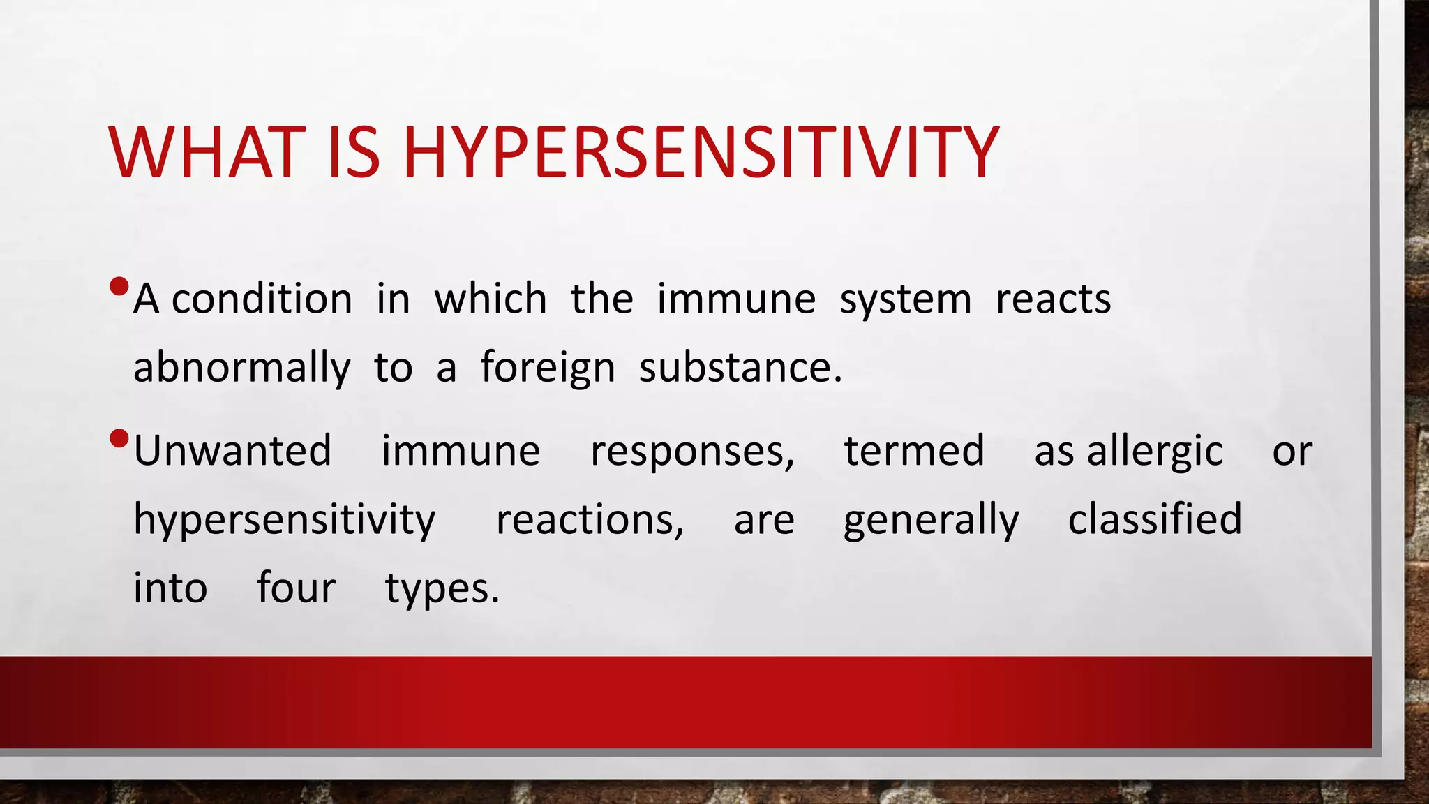 Hypersensitivity or allergic reactions | PPTX