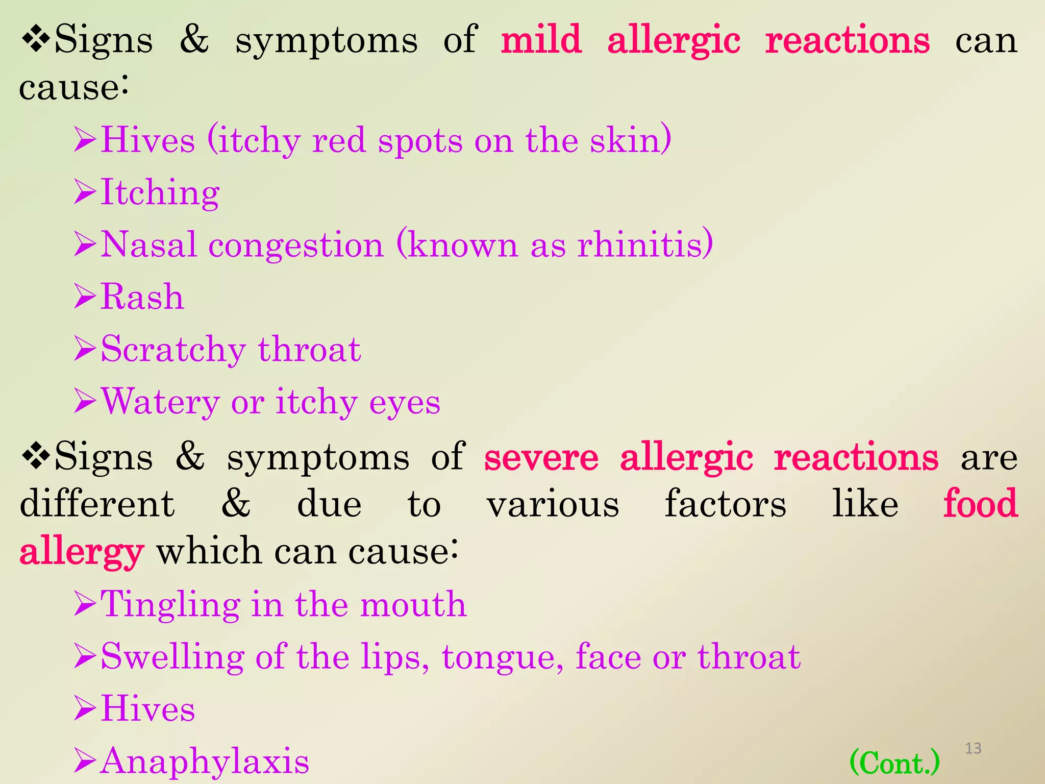 Hypersensitivity or Allergic Reactions | PPTX