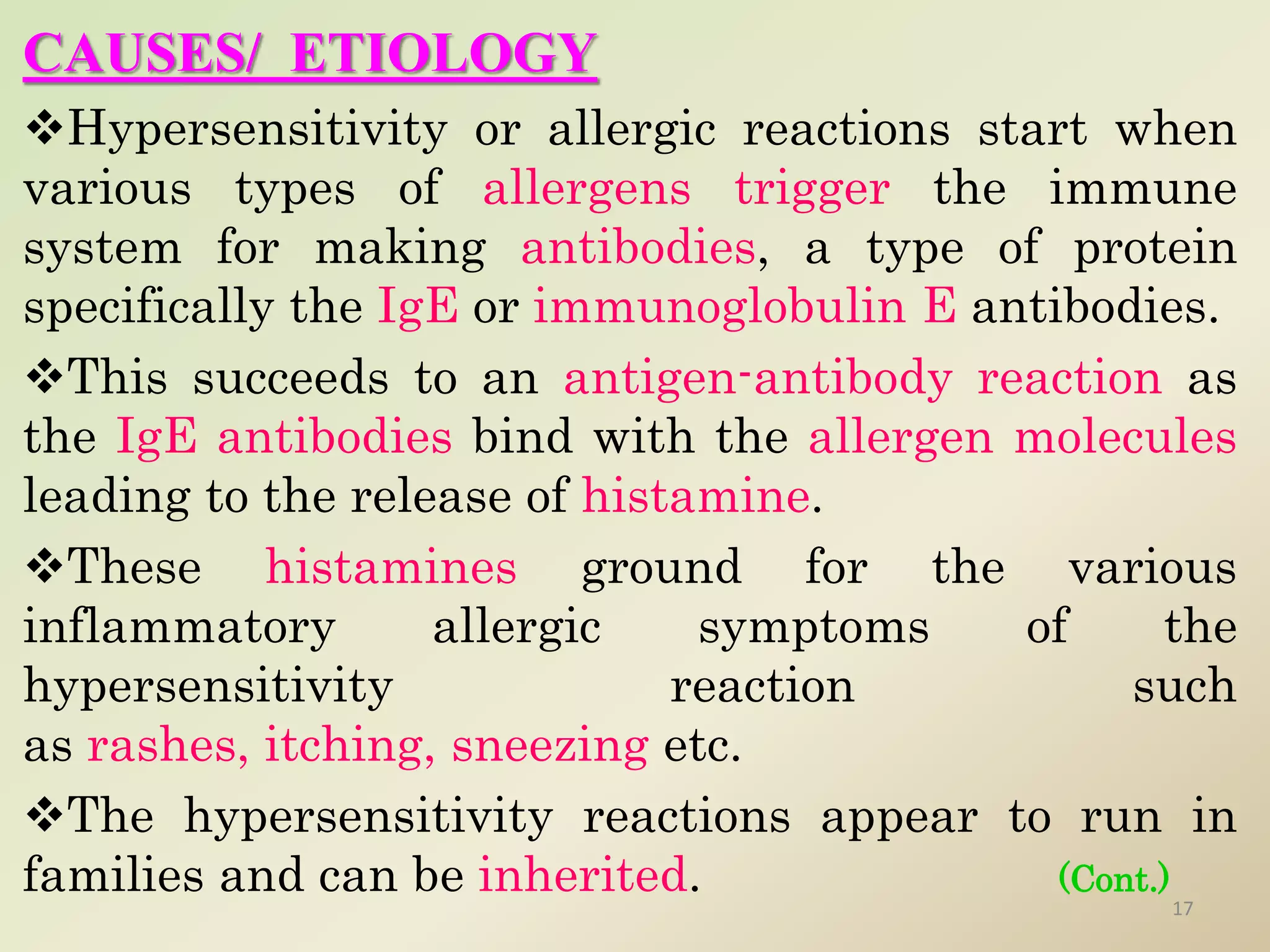 Hypersensitivity or Allergic Reactions | PPTX