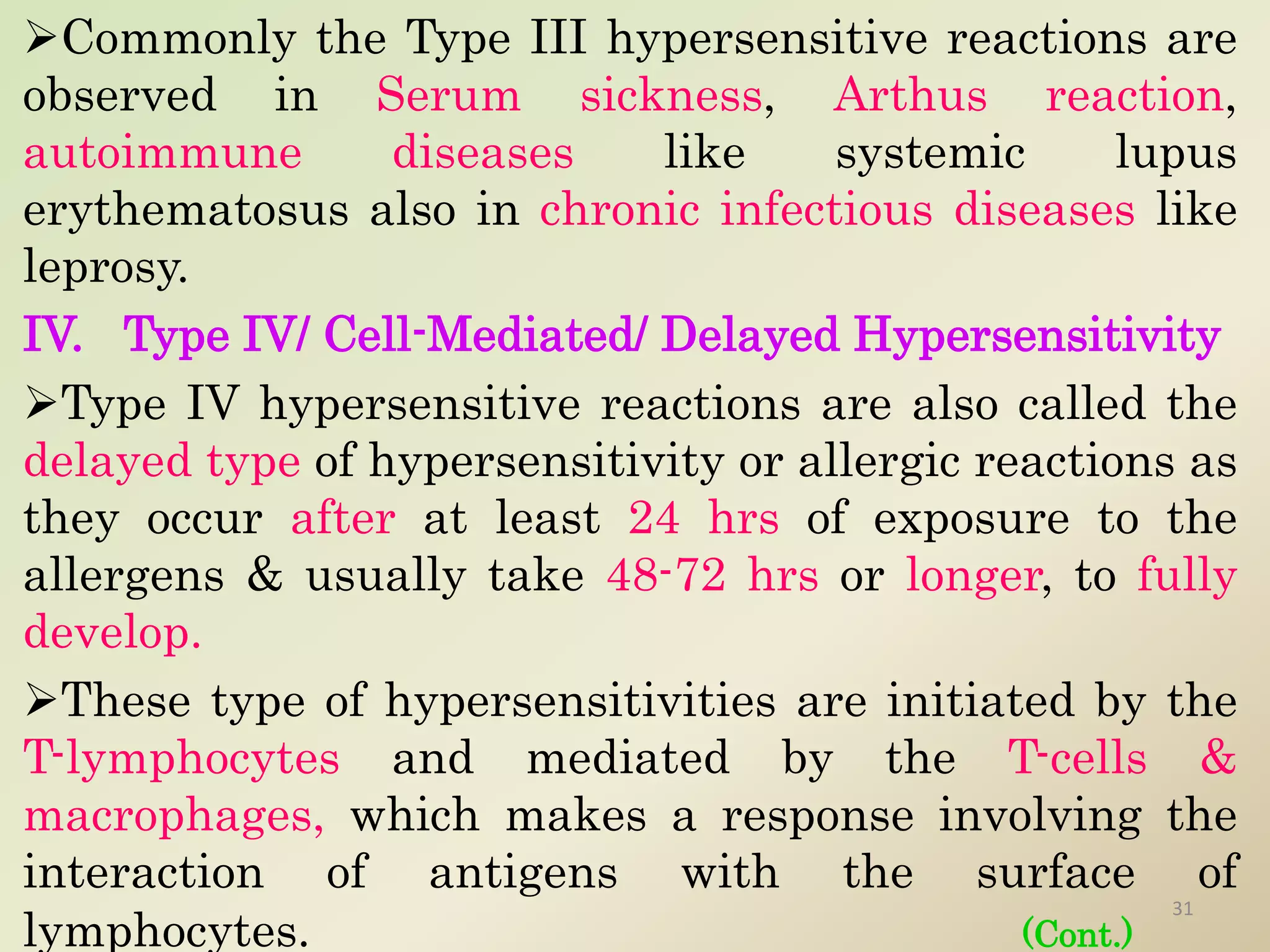 Hypersensitivity or Allergic Reactions | PPTX