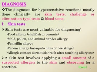 Hypersensitivity or Allergic Reactions | PPTX