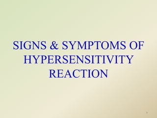 Hypersensitivity or Allergic Reactions | PPTX
