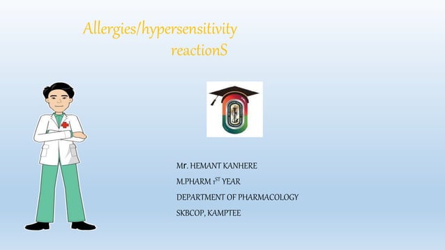 Hypersensitivity Reactions & its types. | PPTX | Allergies | Diseases ...