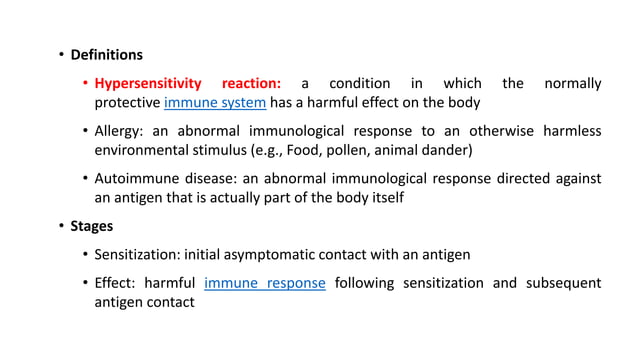 Hypersensitivity Reactions & its types. | PPTX | Allergies | Diseases ...