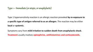 Hypersensitivity Reactions & its types. | PPTX