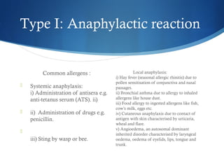 Hypersensitivity Reactions.pptx TYPE I,II,III,IV | PPTX