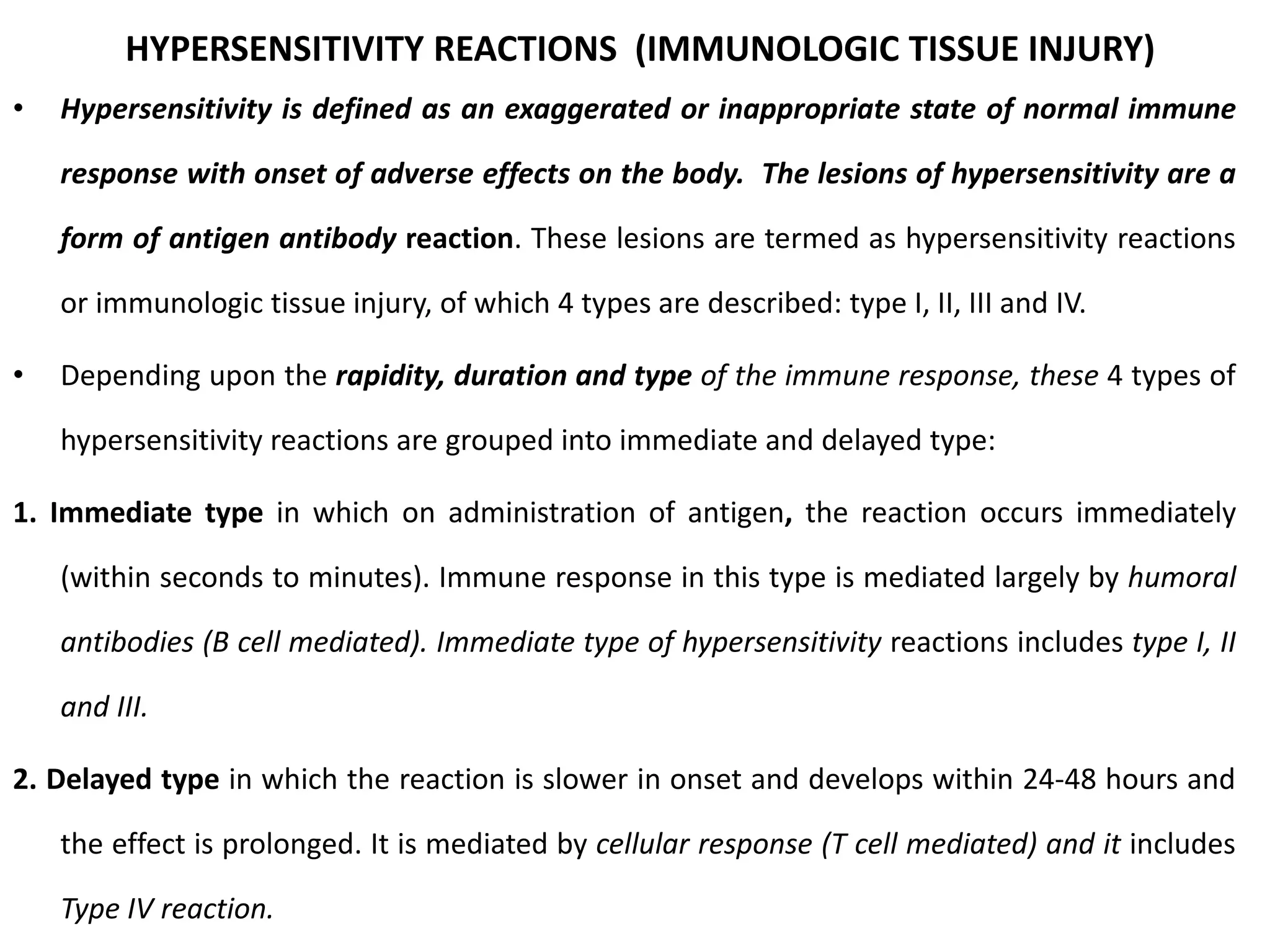 Hypersensitivity reactions (immunologic tissue injury) - PHARM D | PPTX
