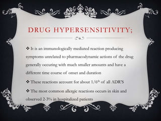 Hypersensitivity reactions of a drug | PPT