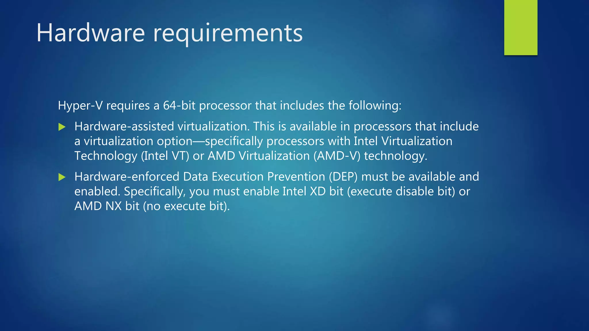 Microsoft Windows Server 2012 R2 Hyper V server overview | PPTX