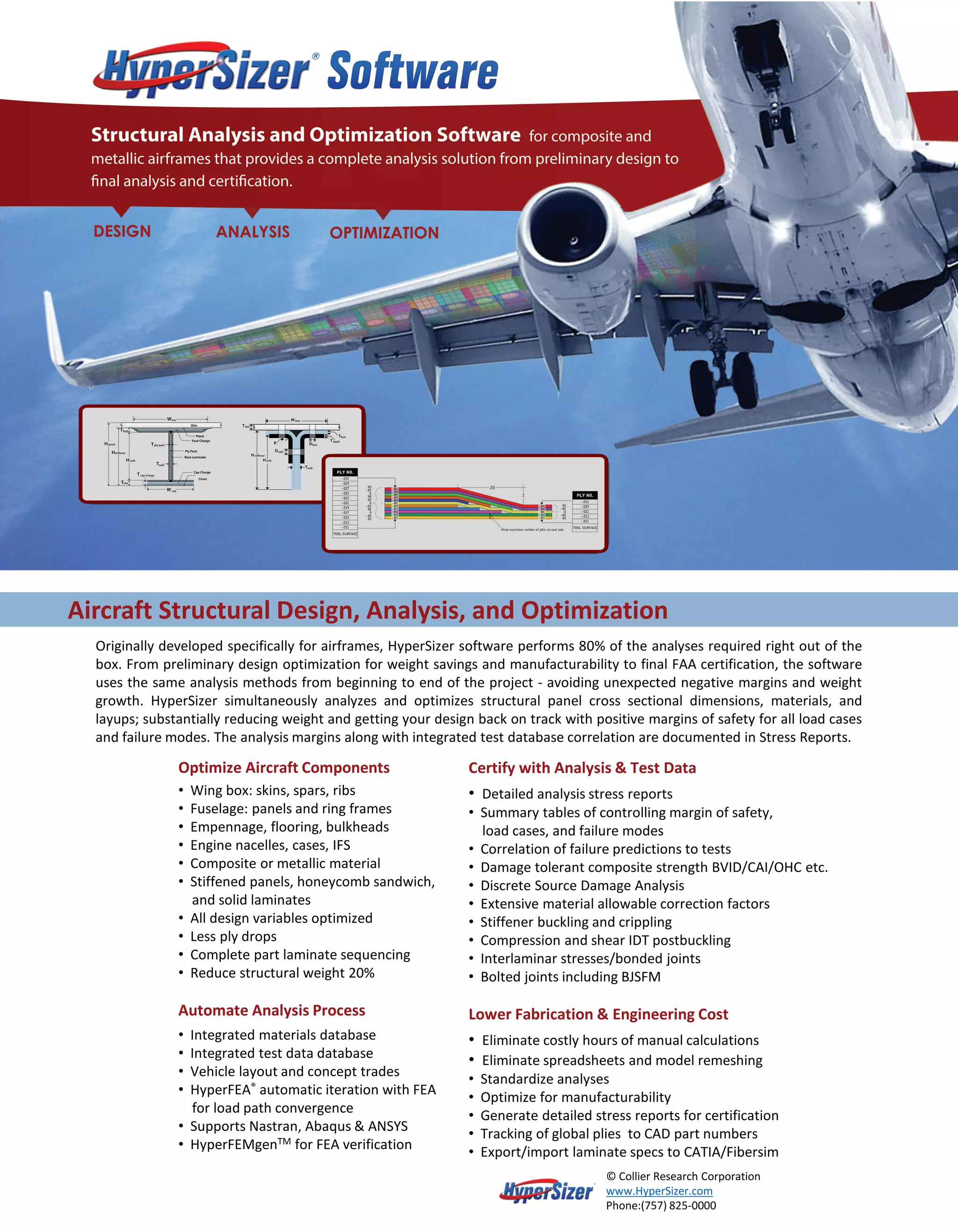 HyperSizer Pro: La ultima herramienta para el sector aerospacial | PDF