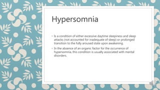 Hypersomnia | PPTX