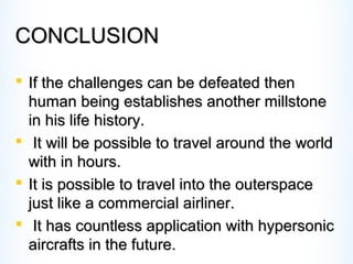 Hypersonic aircraft ppt | PPT