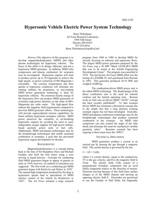 Hypersonic vehicle electric power system technology | PDF | Physics | Science