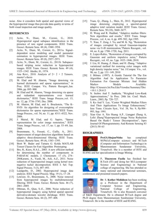 Hyperspectral image mixed noise reduction based on improved k svd algorithm | PDF | 3-D Graphics ...