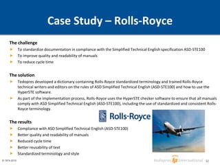 Simplified Technical English, Quality Control for Content | PPT