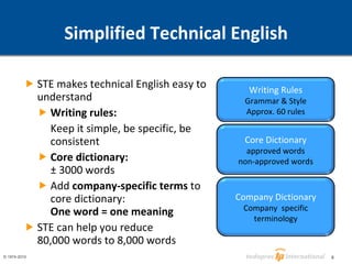 Simplified Technical English, Quality Control for Content | PPT