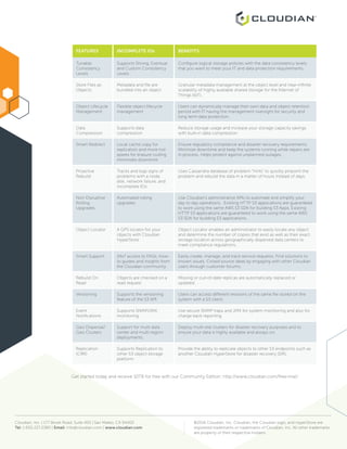 Cloudian HyperStore Features and Benefits | PDF