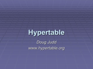 Hypertable Nosql | PPT