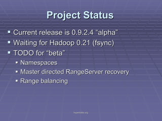 Hypertable Nosql | PPT