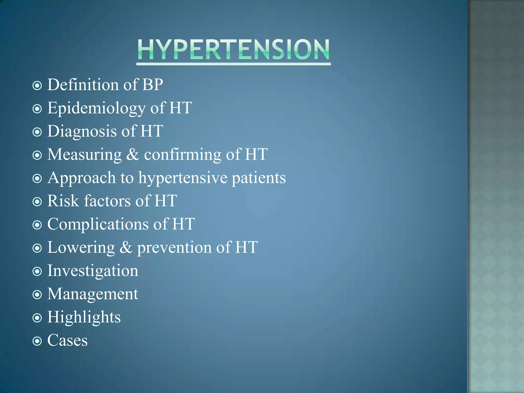 Hypertension KSU medical college | PPTX