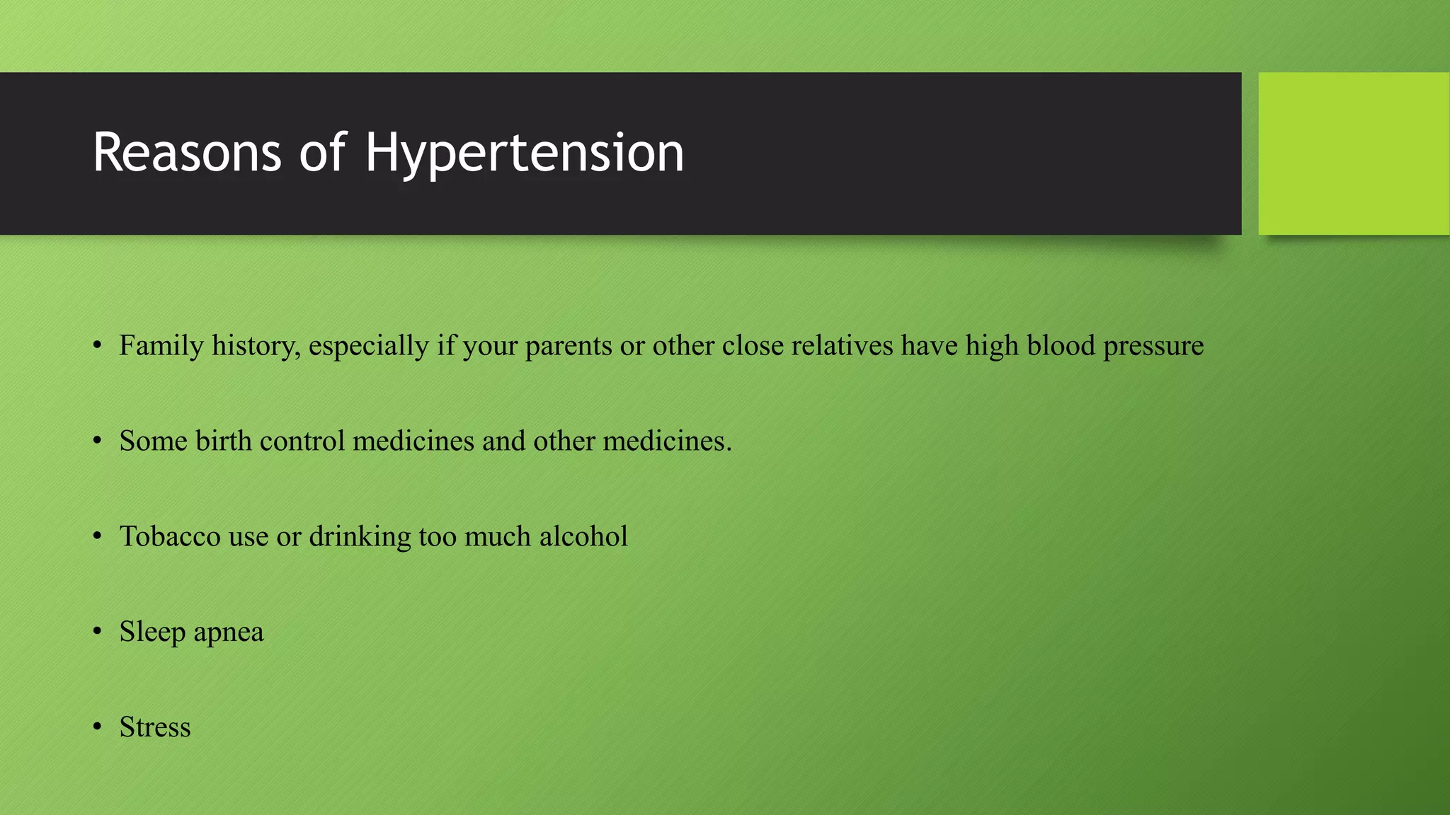 Hypertension presentation | PPTX