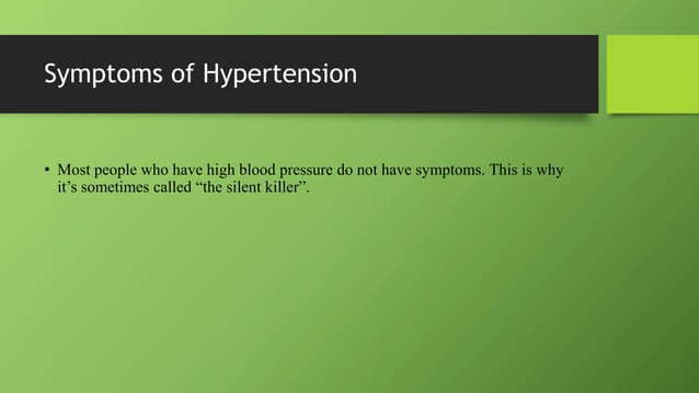 Hypertension presentation | PPT