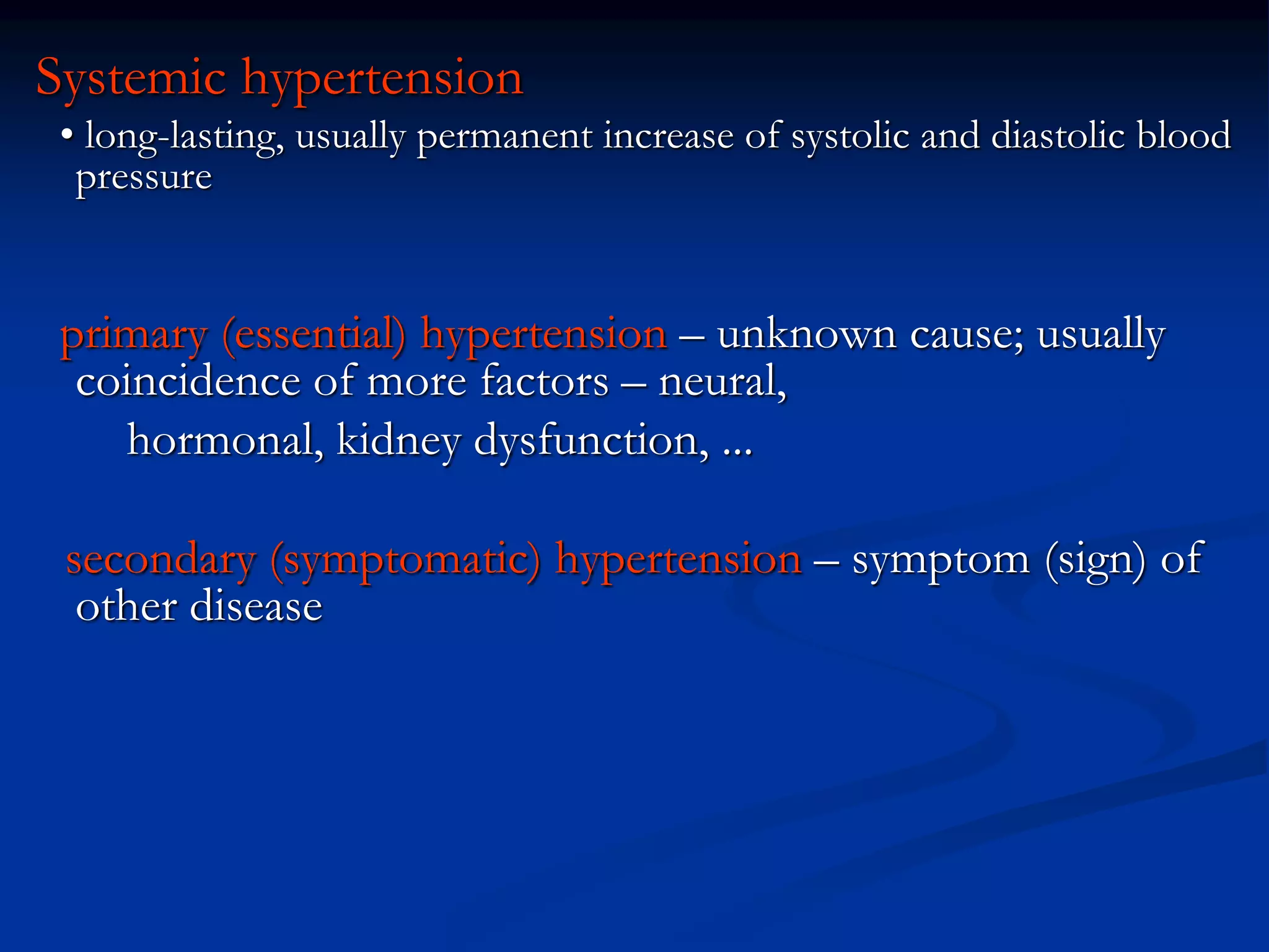 Hypertension.ppt | Heart and Cardiovascular Diseases | Diseases and ...