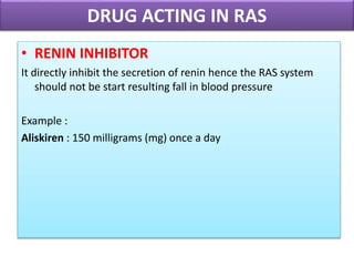 Hypertension and drug used for treatment of hypertension | PPTX