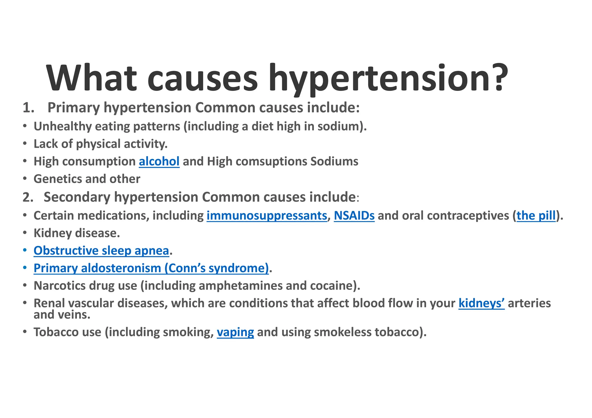 Antihypertension including classification drug and sign and symptom | PDF