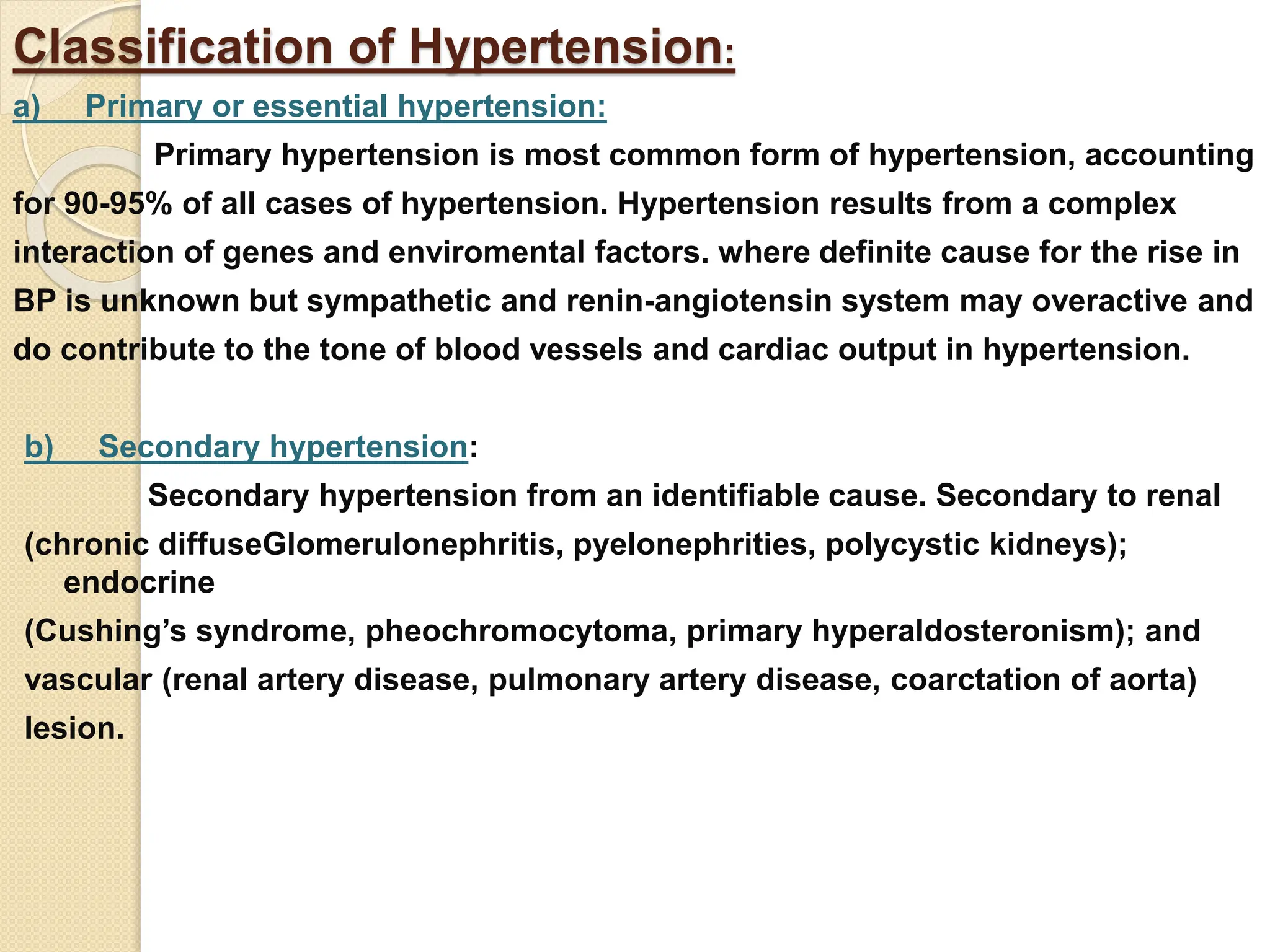 Hypertension drugs classification pharmaocology | PPTX