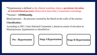 PATHOPHYSIOLOGY OF HYPERTENSION- AS PER 2ND SEMESTER BPHARM SYLLABUS | PPTX
