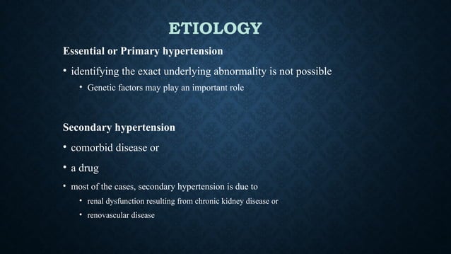 Hypertension is a common disease that is defined simply as persistently ...