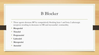 hypertension.pptx pharmacology nursing class | PPTX | Heart and ...
