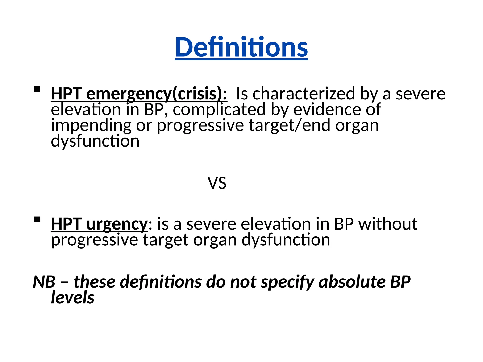 Hypertension is common medical emergency in the elderly | PPT